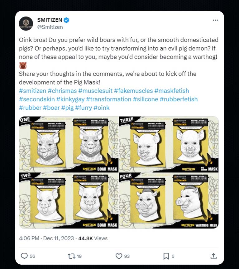 Pre-Sale Silicone Boar Mask